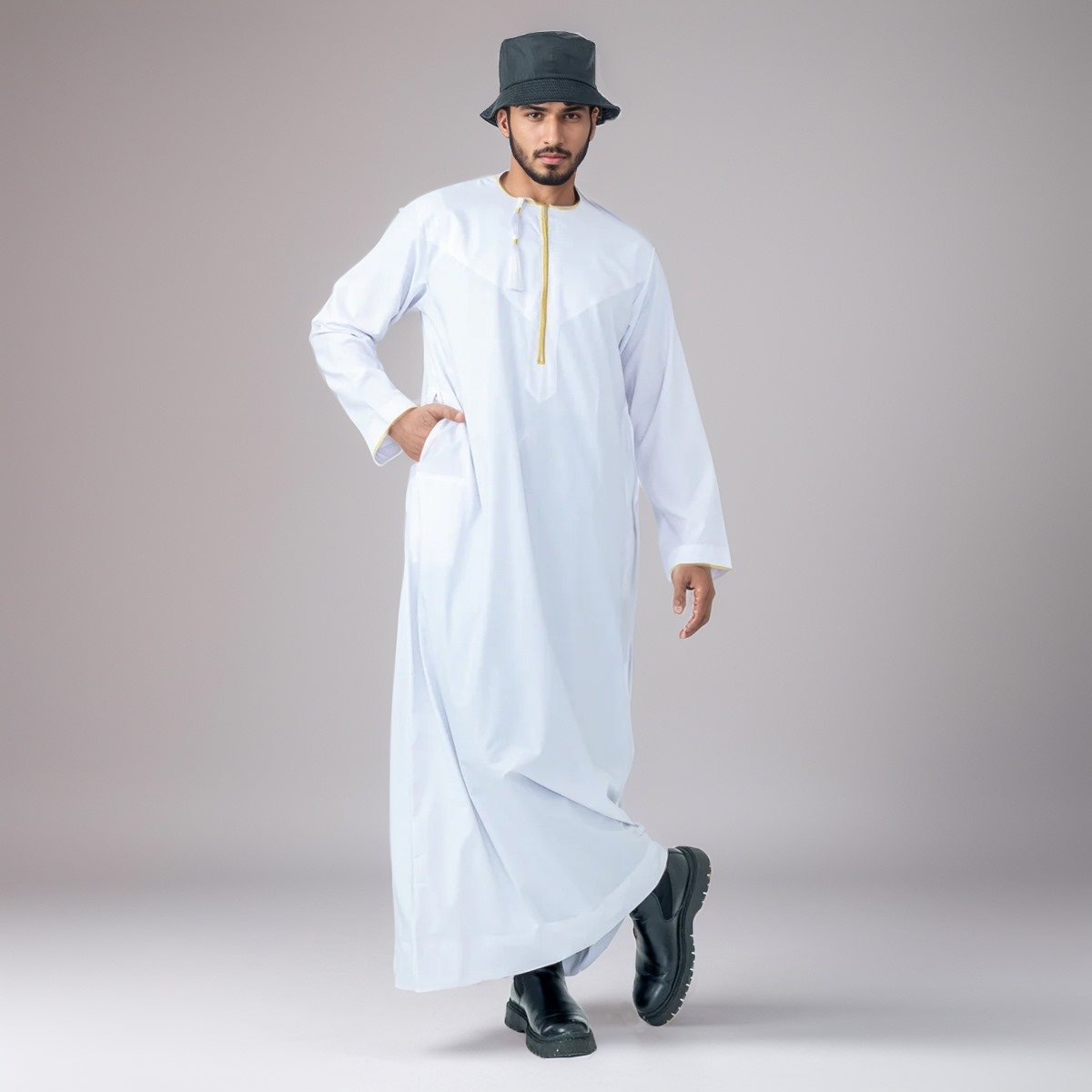 Plain White Thobe For Men's - Men Thobes UK